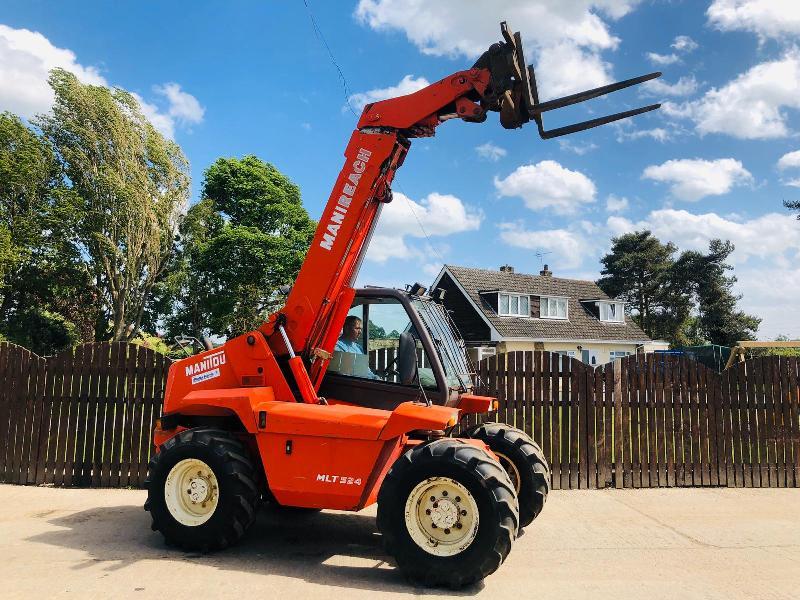 MANITOU MLT524 TURBO TELEHANDLER C/W PALLET TINES