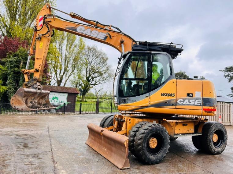CASE WX145 4WD WHEELED EXCAVATOR C/W BLADE & REVERSE CAMERA *VIDEO*