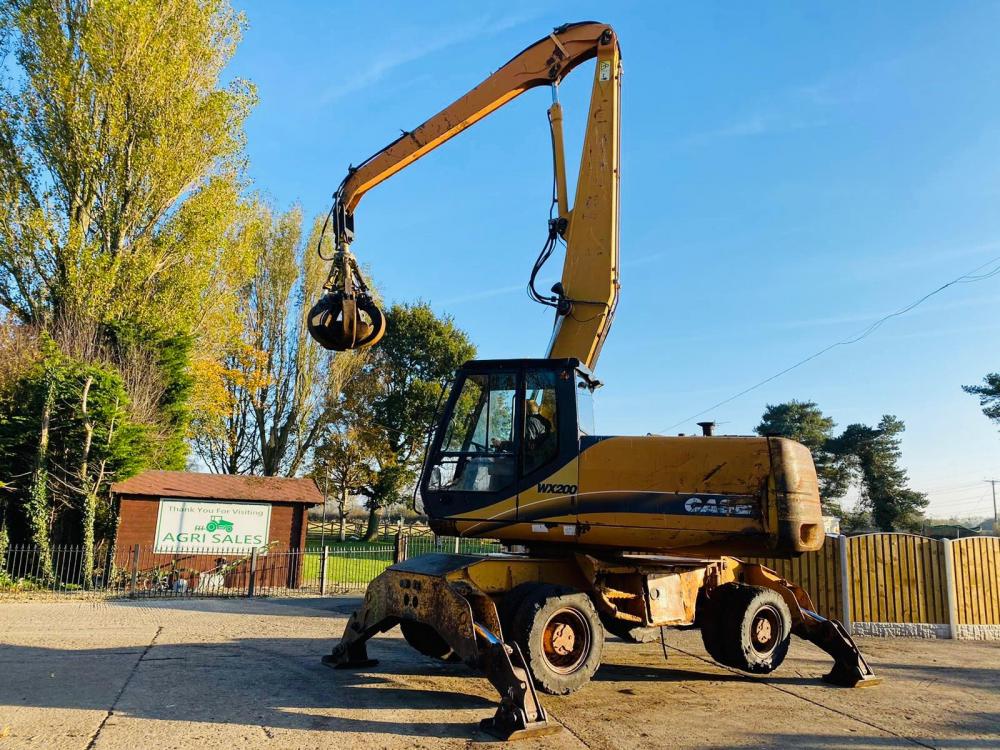 CASE WX200 SCRAP HANDLER C/W 5 TINE SCRAP GRAB & LONG REACH