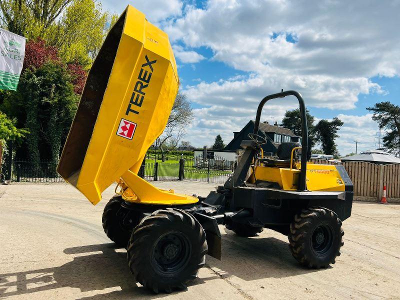 TEREX PT6000 4WD SWIVEL TIP DUMPER C/W ROLE BAR *VIDEO*