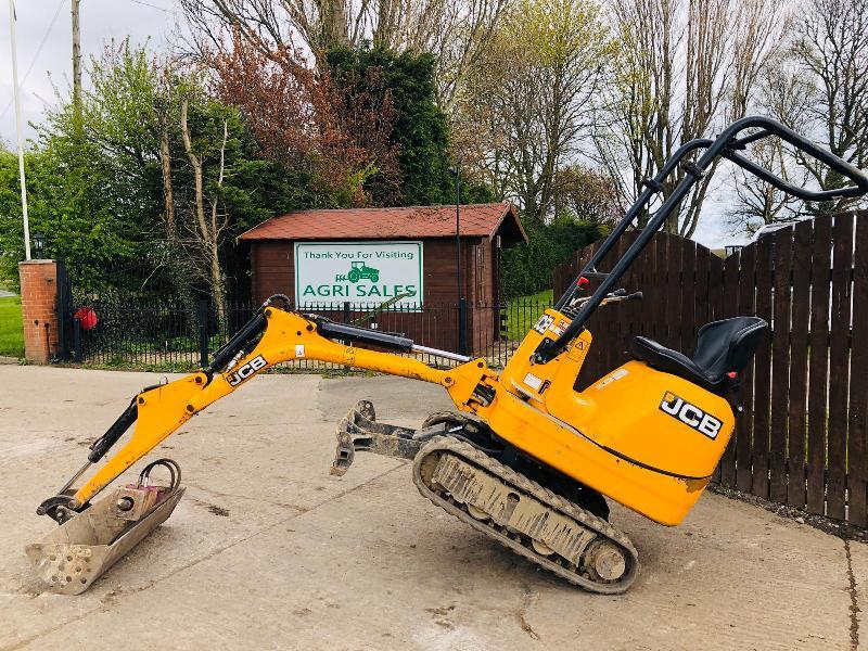 JCB MICRO DIGGER YEAR 2017 ONLY 510 HRS C/W EXPANDING TRACKS, HAMMER ...
