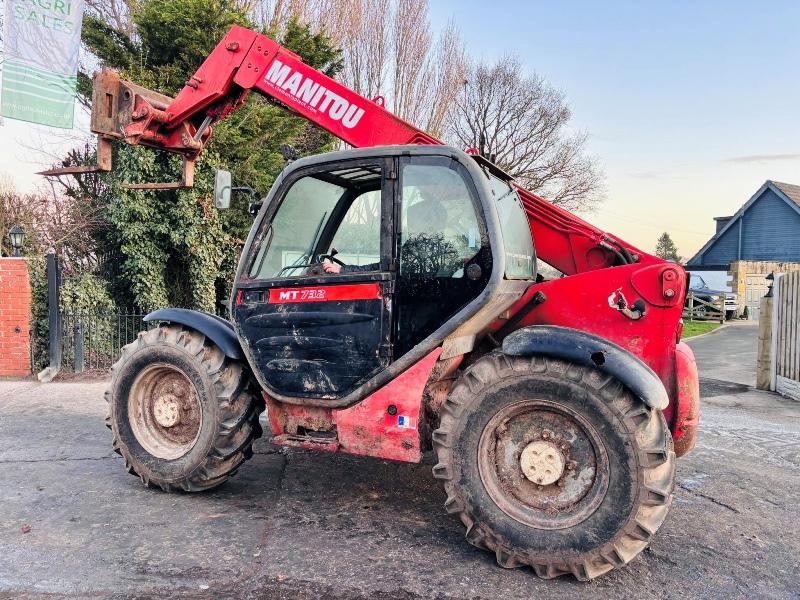 MANITOU MLT732 4WD TELEHANDLER C/W PALLET TINES *VIDEO*