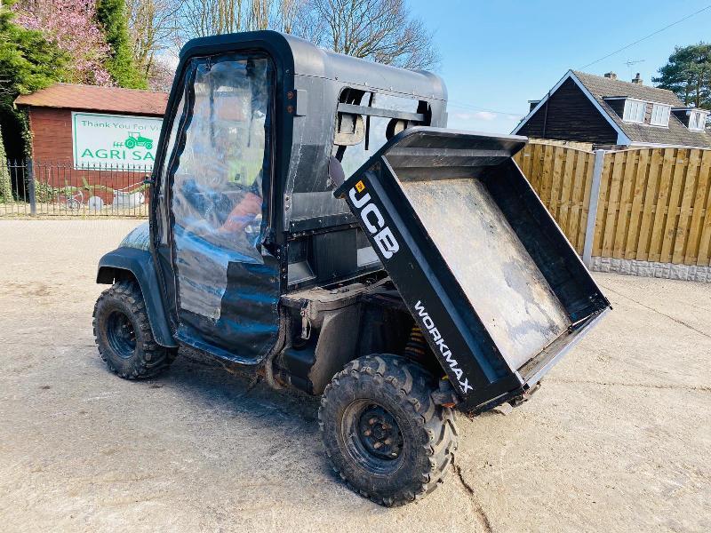 JCB WORKMAX 4WD UTILITY VEHICLE * YEAR 2012 * C/W MANUAL TIP BODY