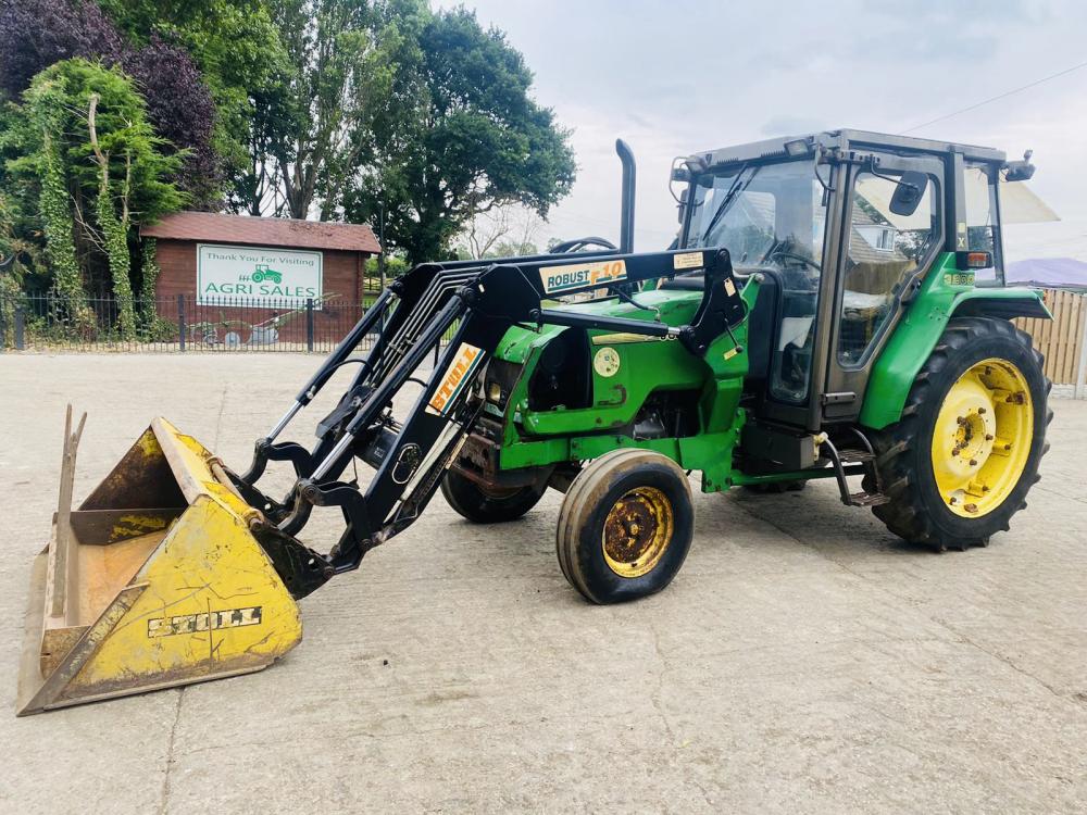 JOHN DEERE 3200 TRACTOR C/W ROBUST F10 FRONT LOADER , BUCKET & MUCK FORK