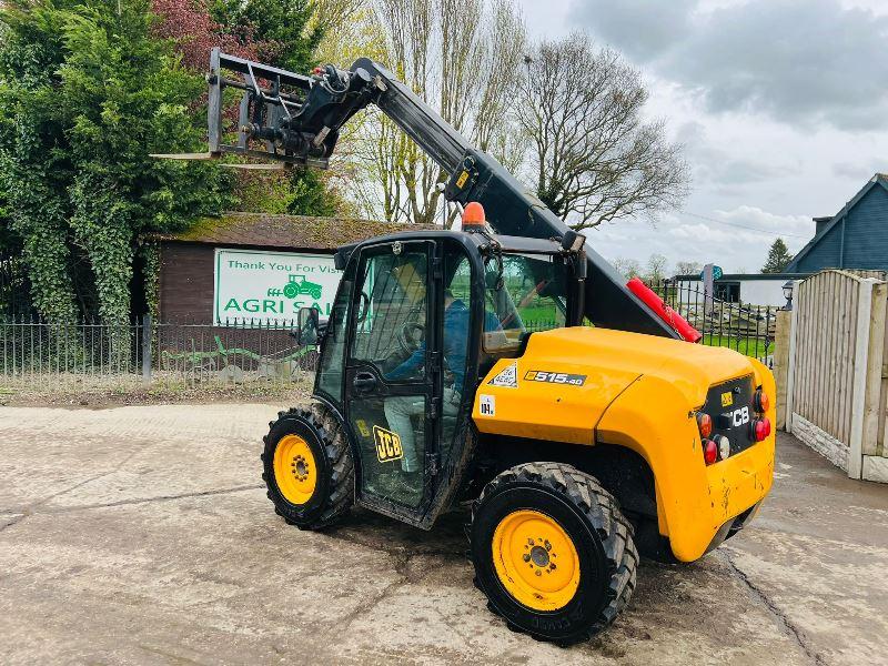 JCB 515-40 4WD TELEHANDLER *ROAD REGISTERED* C/W PALLET TINES *VIDEO*