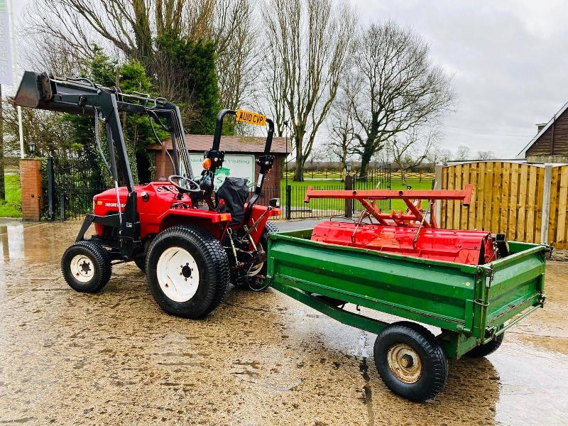 SIROMER 204S TRACTOR C/W FRONT LOADER , BUCKET , TRAILER & ROTAVATOR