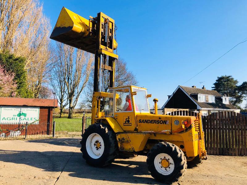 SANDERSON SB604 ROUGH TERRAIN MASTED FORK LIFTED