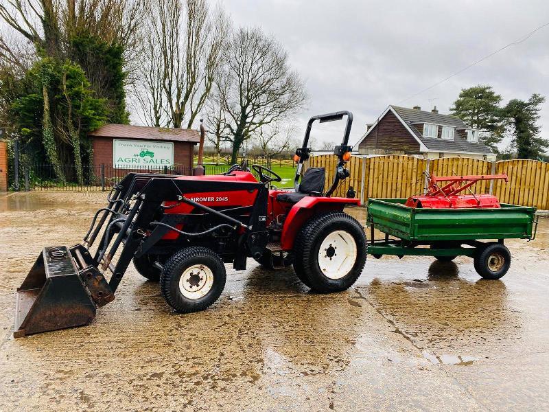 SIROMER 204S TRACTOR C/W FRONT LOADER , BUCKET , TRAILER & ROTAVATOR