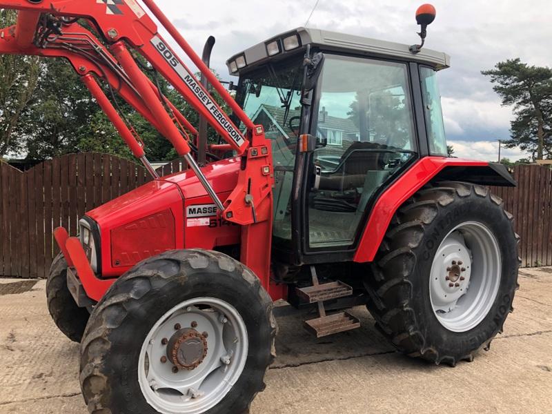 MASSEY FERGUSON 6140 SLOP NOSE TRACTOR CW MF 905 SELF LEVELLING LOADER
