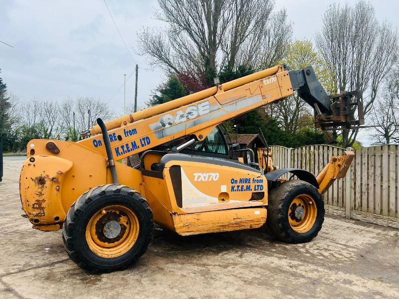 CASE TX170 4WD TELEHANDLER *17 METER REACH* C/W PALLET TINES *VIDEO*