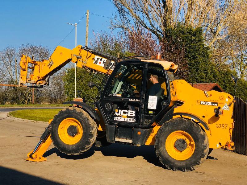 JCB 533-105 TURBO TELEHANDLER * YEAR 2015 * C/W PICK UP HITCH *PLEASE ...
