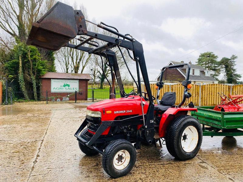 SIROMER 204S TRACTOR C/W FRONT LOADER , BUCKET , TRAILER & ROTAVATOR