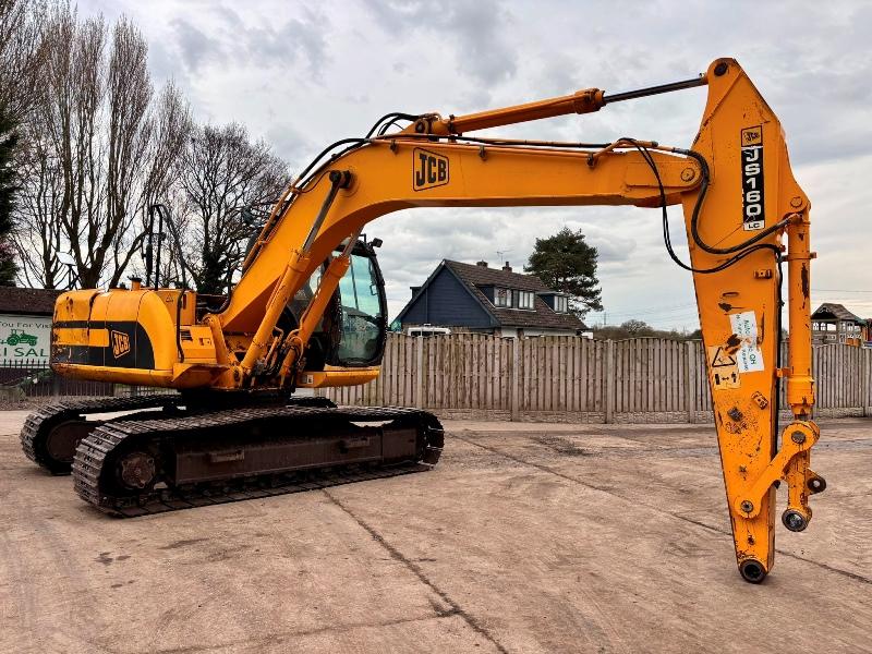JCB JS160 TRACKED EXCAVATOR * YEAR 2006, PIPPED FOR SELECTOR GRAB* VIDEO