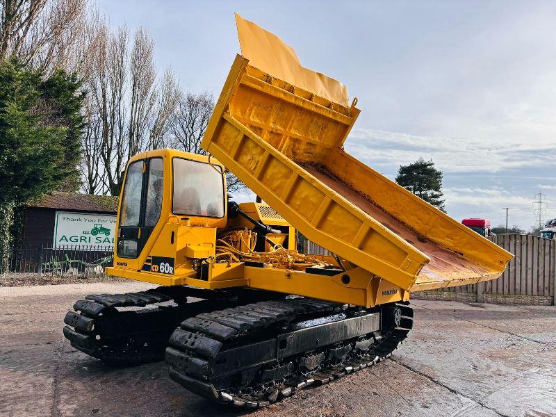 KOMATSU CD60R TRACKED DUMPER *360 DEGREE SLEW* C/W BLOCK PAD TRACKS *VIDEO*