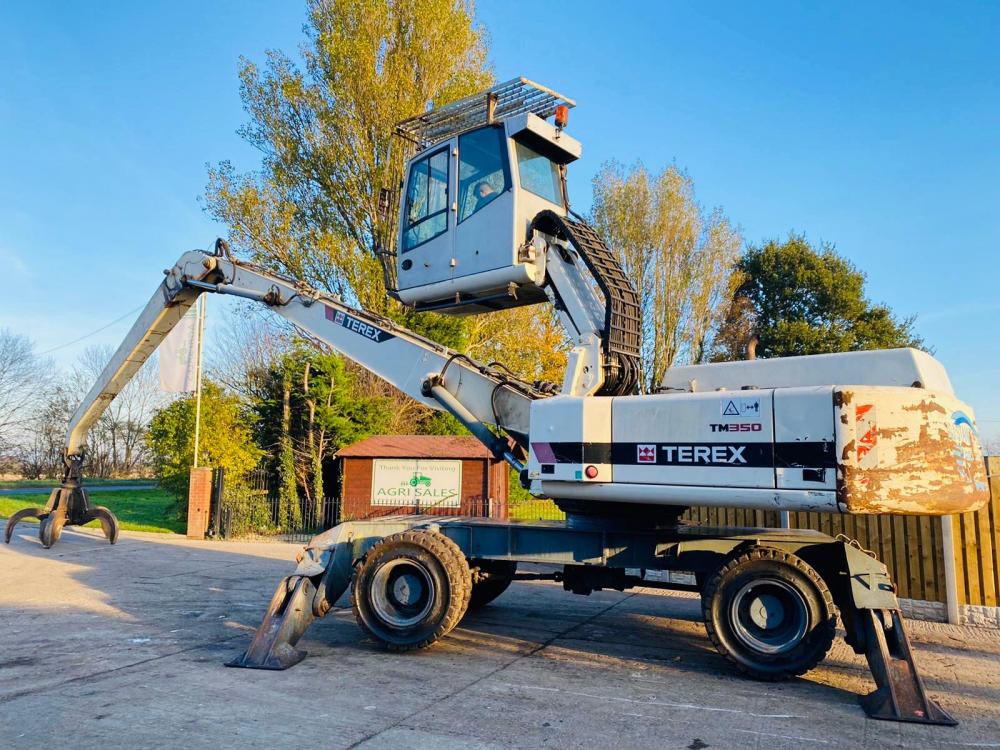 TEREX TM350 SCRAP HANDLER *YEAR 2008, 12977 HOURS* C/W ROTATING GRAB ...