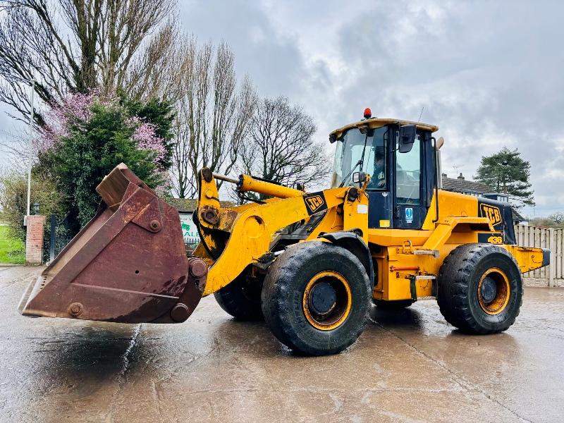 JCB 436 4WD LOADING SHOVEL C/W TOE TIP BUCKET *VIDEO*