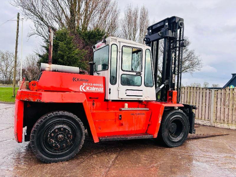 KALMAR DC12-600XL 12 TON FORKLIFT C/W TINE POSITIONER & SIDE SHIFT *VIDEO*