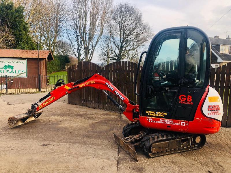 JCB 8014 MINI DIGGER * YEAR 2008 * C/W FULLY GLAZED CABIN & OFF SET BOOM
