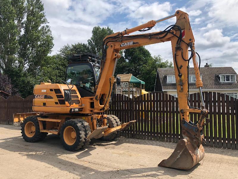 CASE WX95 WHEELED EXCAVATOR C/W BLADE AND STABILISER LEGS ( YEAR 2008 ...