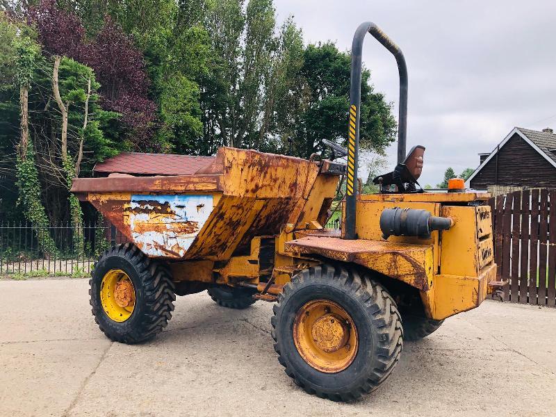 THWAITES 6 TON STRAIGHT TIP DUMPER DUMPER C/W ROLE BAR