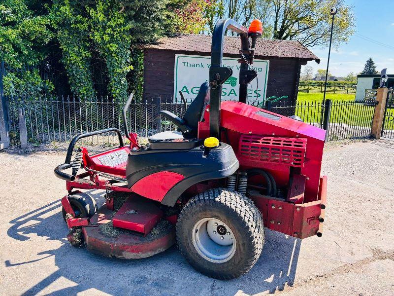 FERRIS DIESEL RIDE ZERO TURN MOWER C/W ROLE BAR & CAT ENGINE *VIDEO*