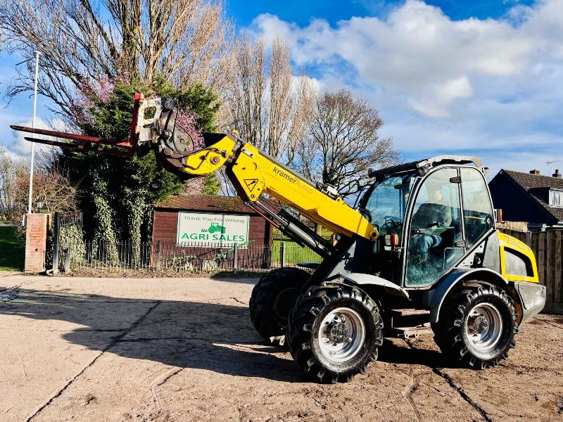 KRAMER 750T 4WD TELEHANDLER *YEAR 2010* C/W PALLET TINE *VIDEO*