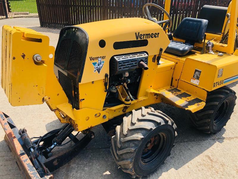 VERMEER RT450 4WD TRENCHER ONLY 346 HOURS C/W 3 WAY BLADE