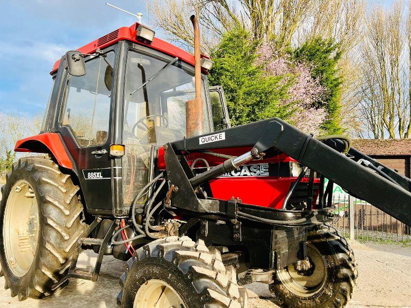 CASE 885XL TRACTOR C/W QUICKE FRONT LOADER & EURO HEAD STOCK *VIDEO*