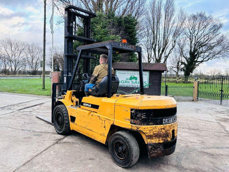 CATERPILLAR DP50 DIESEL FORKLIFT C/W PALLET TINES *VIDEO*