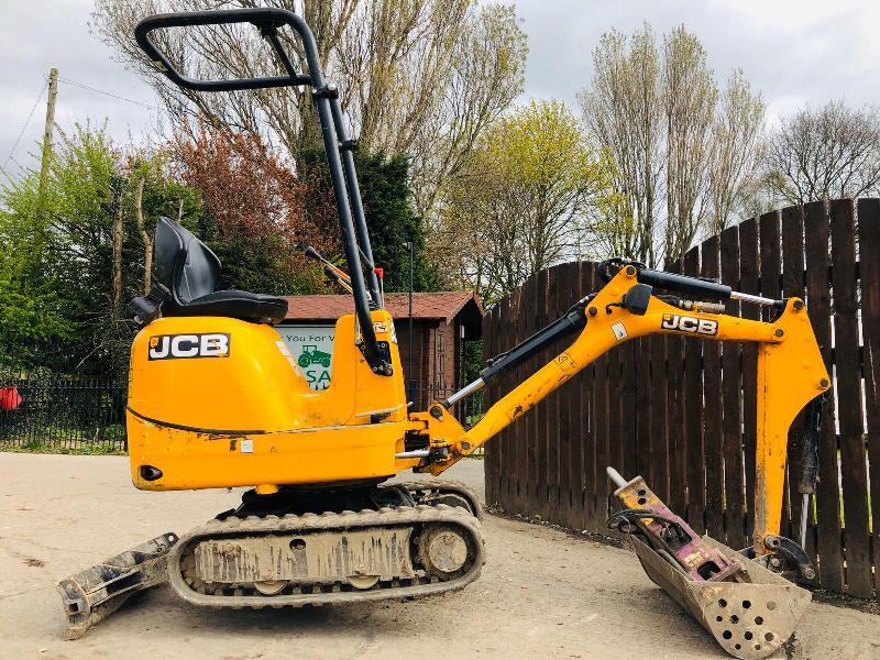 JCB MICRO DIGGER YEAR 2017 ONLY 510 HRS C/W EXPANDING TRACKS, HAMMER ...