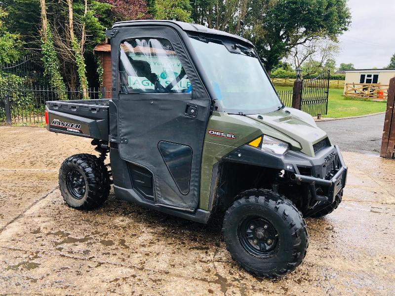 POLARIS RANGER 4WD DIESEL UTILITY VEHICLE ( YEAR 2015 ) * ONLY 812 HOURS