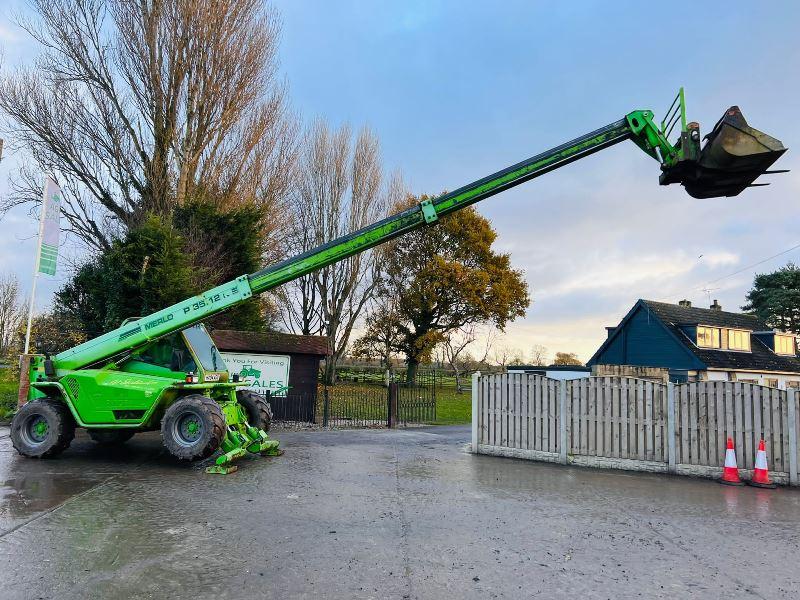 MERLO P35.12K 4WD TELEHANDLER C/W BUCKET & PALLET TINES *VIDEO*