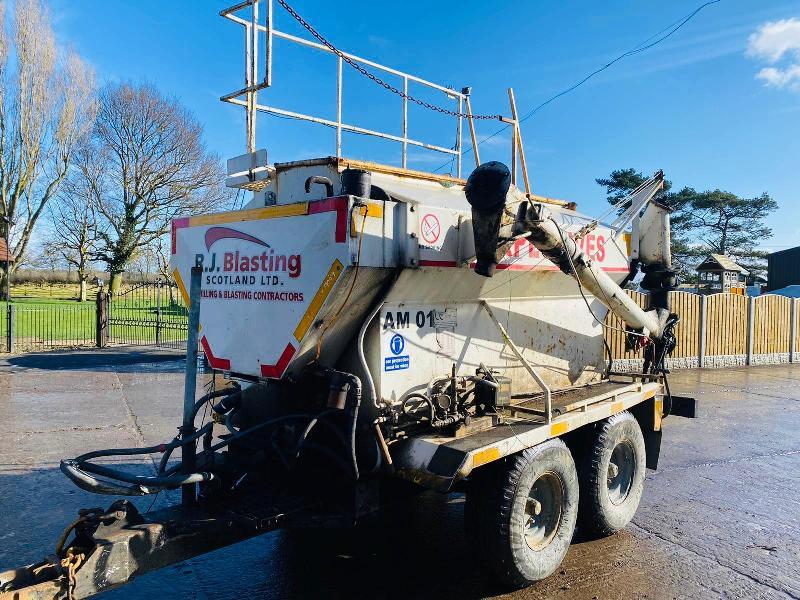 TOWABLE BLASTMASTER 2000 TWIN AXLE ANFO MIXER +VAT