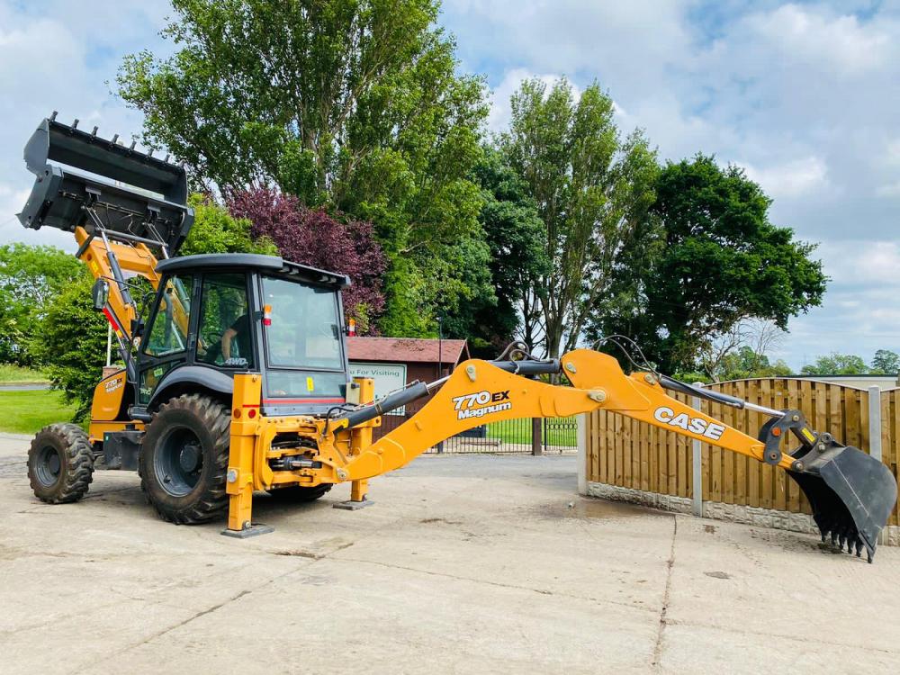 UNUSED CASE 770EX MAGNUM 4WD BACKHOE DIGGER * ONLY 21 HOURS