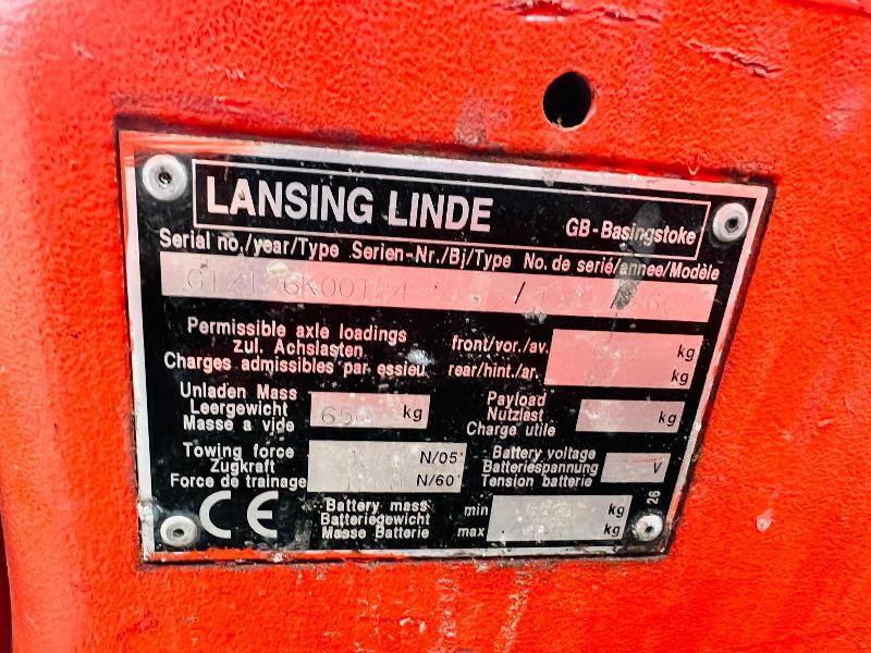 LINDE P60 ELECTRIC TUG C/W ROLE FRAME *VIDEO*