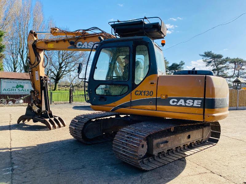 CASE CX130 TRACKED EXCAVATOR C/W GRAPPLE GRAB