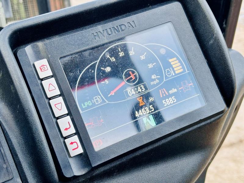 HYUNDAI 25L-9A CONTAINER SPEC FORKLIFT *YEAR 2017, 4463 HOURS* C/W LONG ...