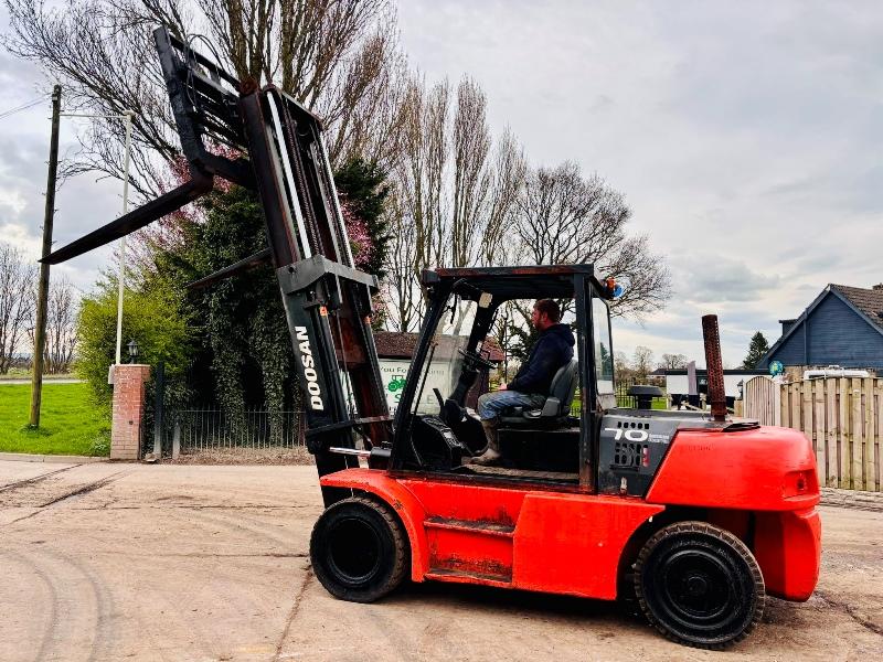 DOOSAN D706-5 7 TON DIESEL FORKLIFT *YEAR 2013* C/W SIDE SHIFT *VIDEO*