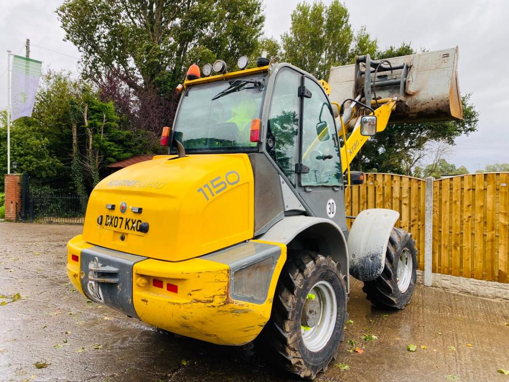 KRAMER ALL-RAD 1150 LOADING SHOVEL * YEAR 2007 * C/W REVERSE CAMERA
