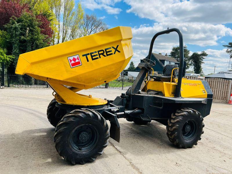 TEREX PT6000 4WD SWIVEL TIP DUMPER C/W ROLE BAR *VIDEO*