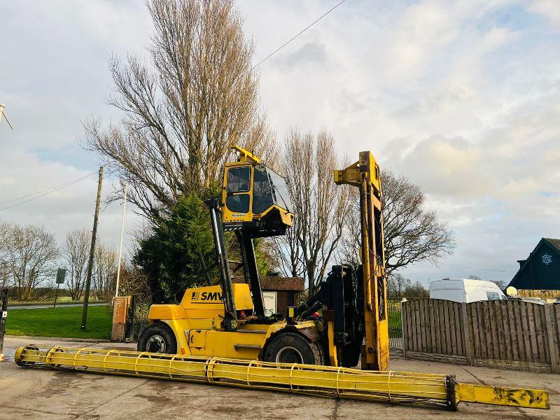 SMV SL16-1200A HIGH RISE CABIN FORKLIFT C/W ROTATING HEAD STOCK & PIPE ...