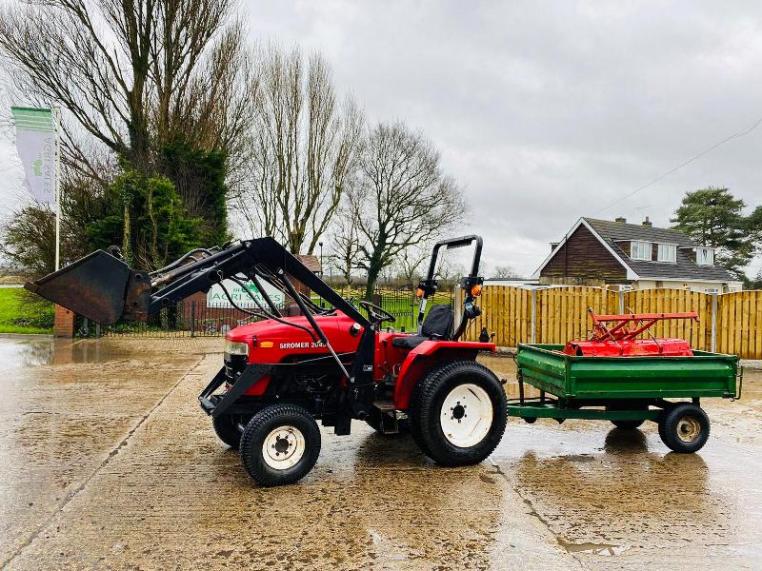 SIROMER 204S TRACTOR C/W FRONT LOADER , BUCKET , TRAILER & ROTAVATOR