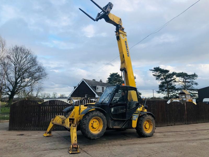 KOMATSU WH613 13 METER TURBO TELEHANDLER C/W FRONT SUPPORT LEGS *PLEASE ...