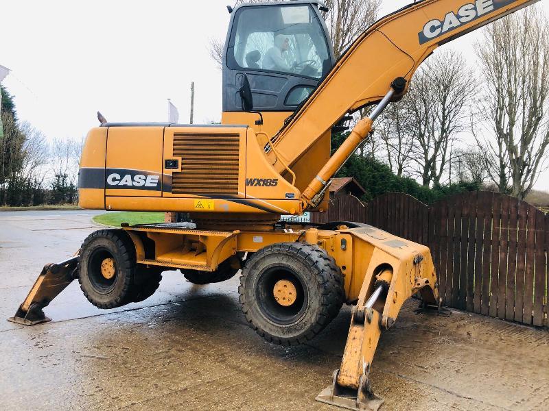 CASE WX185 HIGH RISED WHEELED SCRAP HANDLER C/W 5 TINE GRAB YEAR 2005
