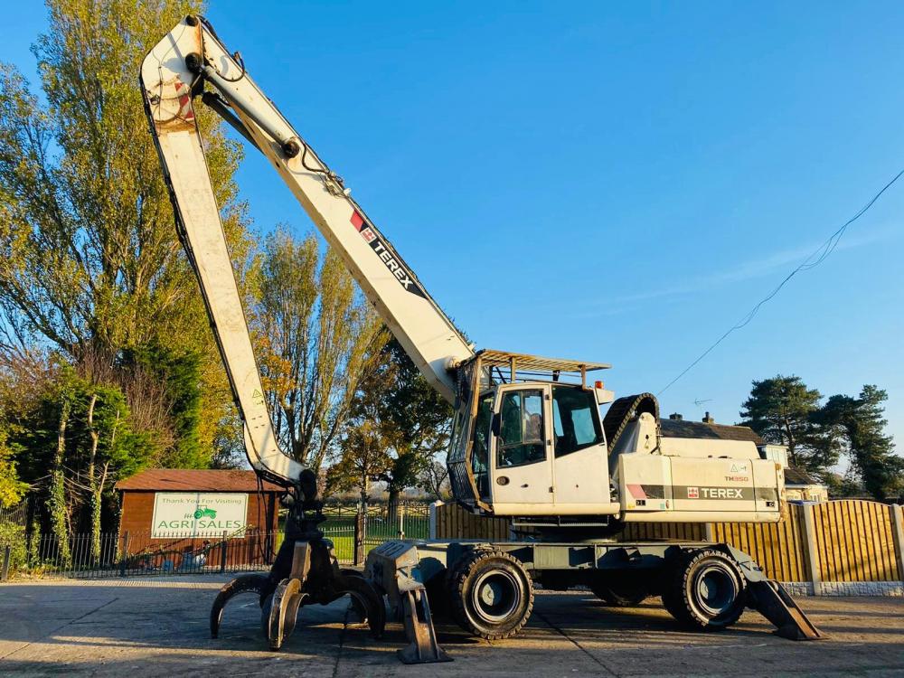 TEREX TM350 SCRAP HANDLER *YEAR 2008, 12977 HOURS* C/W ROTATING GRAB ...