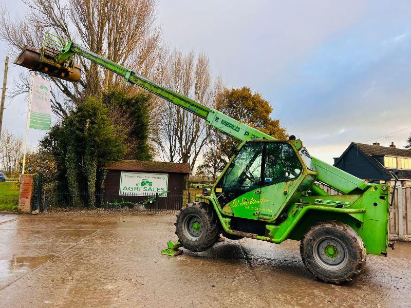 MERLO P35.12K 4WD TELEHANDLER C/W BUCKET & PALLET TINES *VIDEO*