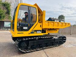 KOMATSU CD60R TRACKED DUMPER *360 DEGREE SLEW* C/W BLOCK PAD TRACKS *VIDEO*
