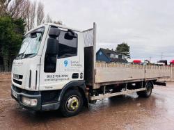 IVECO EUROCARGO ML75E16 4X2 FLAT BED LORRY C/W DROP SIDE BODY *VIDEO*